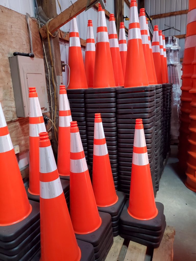 36 weighted cones | Keeping Workers Safe On Our Highways